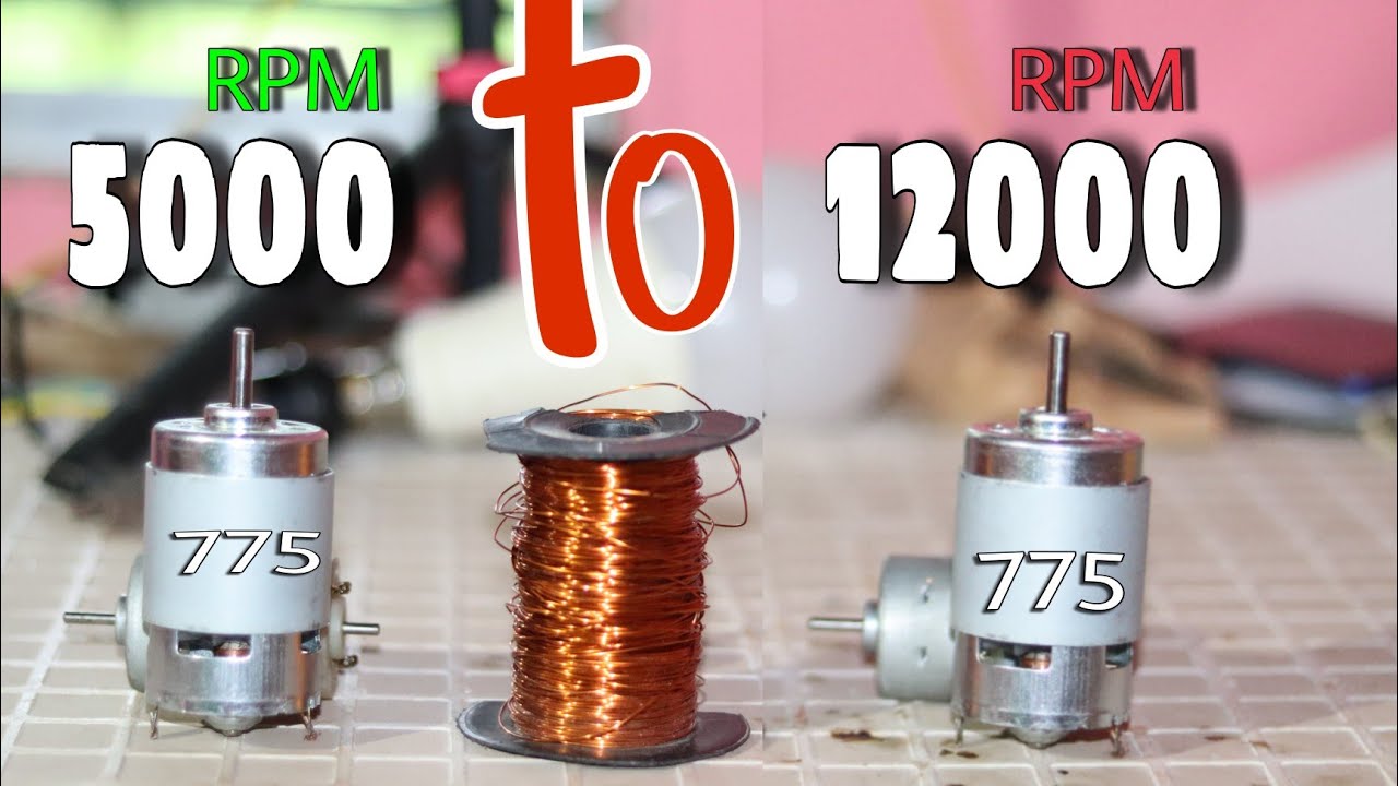 How to upgrade 775 DC motor to 10X faster speed || 775 dc motor hacks ...