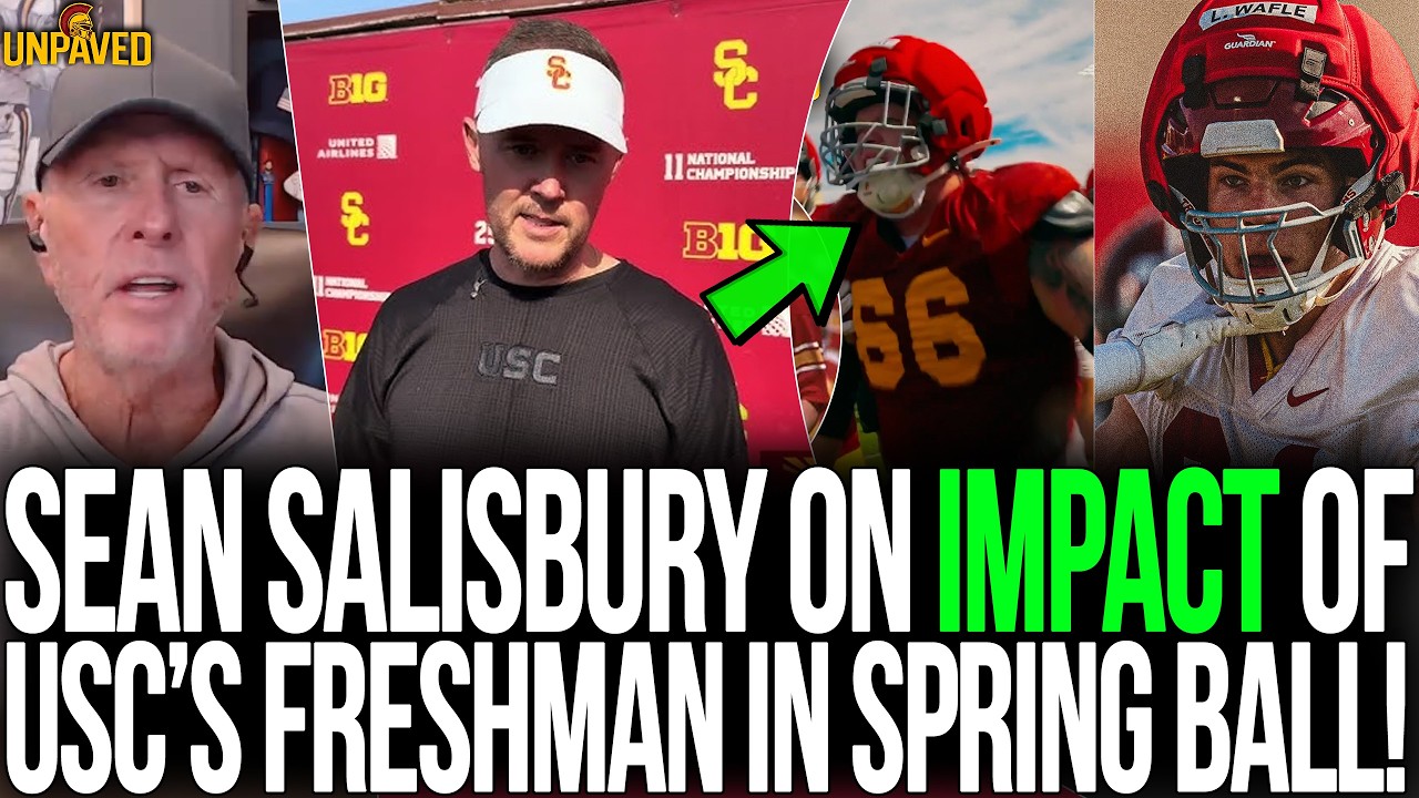 Sean Salisbury On The IMPACT Of USC's FRESHMAN In Spring Ball! - YouTube