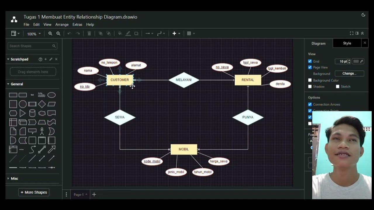Tugas 1 Basis Data Membuat Entity Relationship Diagram (ERD) - YouTube