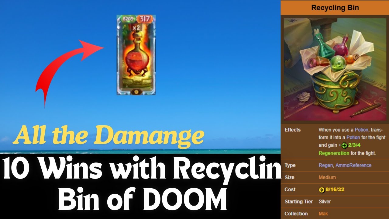 10 Wins with Recycling bin of DOOM- NO COMMENTARY - Recycling Bin Build ...
