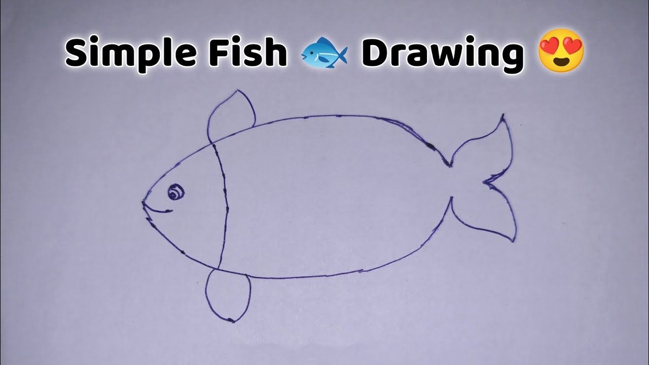 How to Draw Fish 🐟 Simple Fish Drawing #fish #fishdrawing # ...