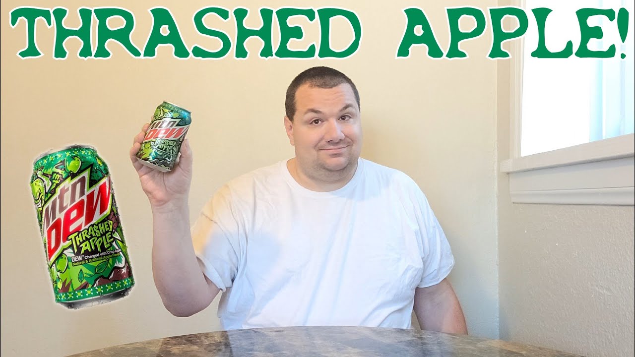 Mountain Dew Thrashed Apple Review | First Taste Reaction - YouTube