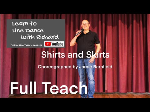 ABSOLUTE BEGINNER LINE DANCE LESSON 76 - Shirts and Skirts - Part 1 - Full Teach