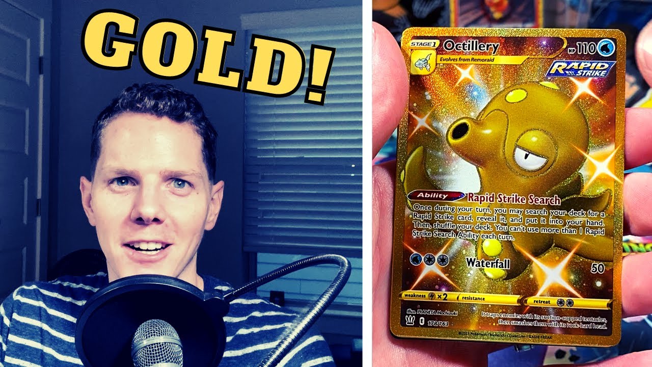 I pulled a GOLDEN octopus from these pokemon card booster packs - YouTube