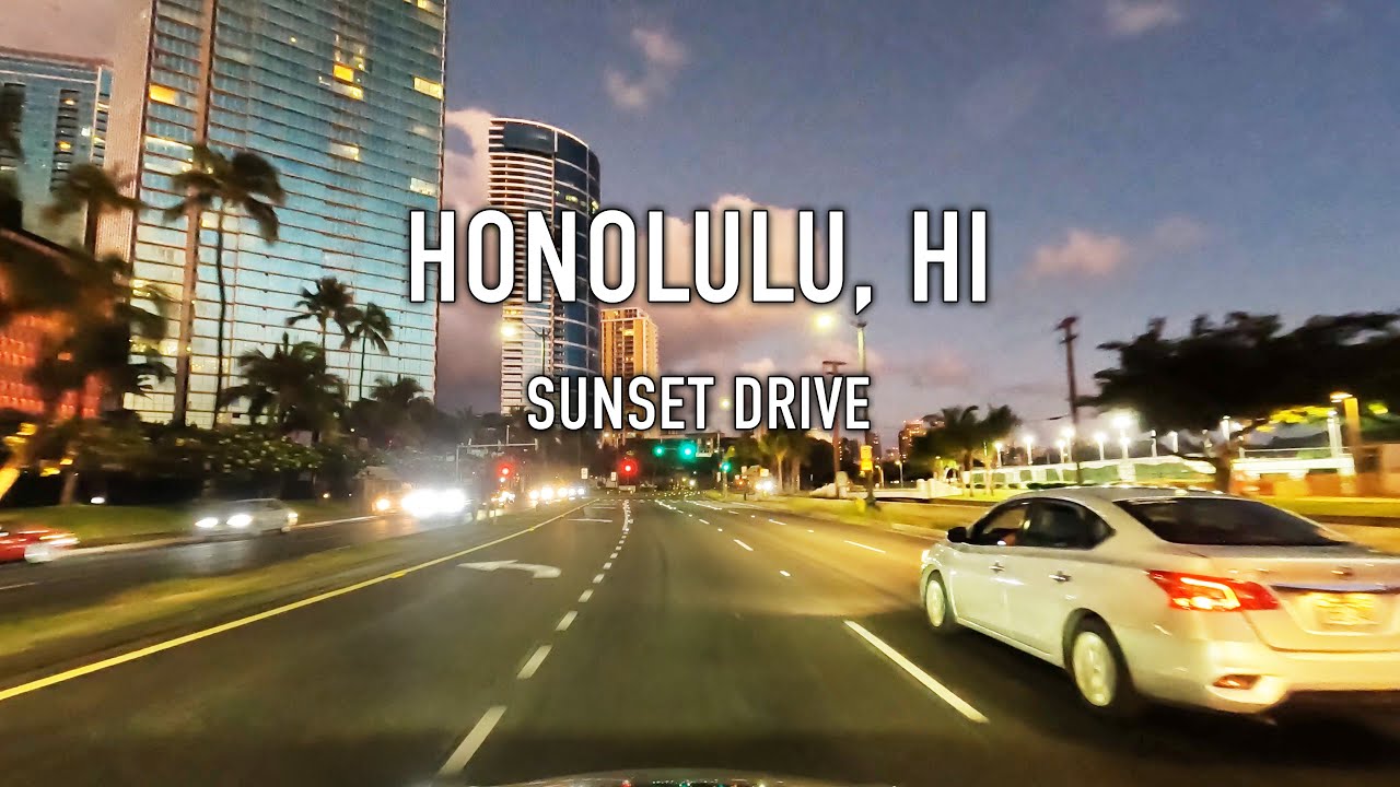 Honolulu Sunset Drive in 4K - YouTube