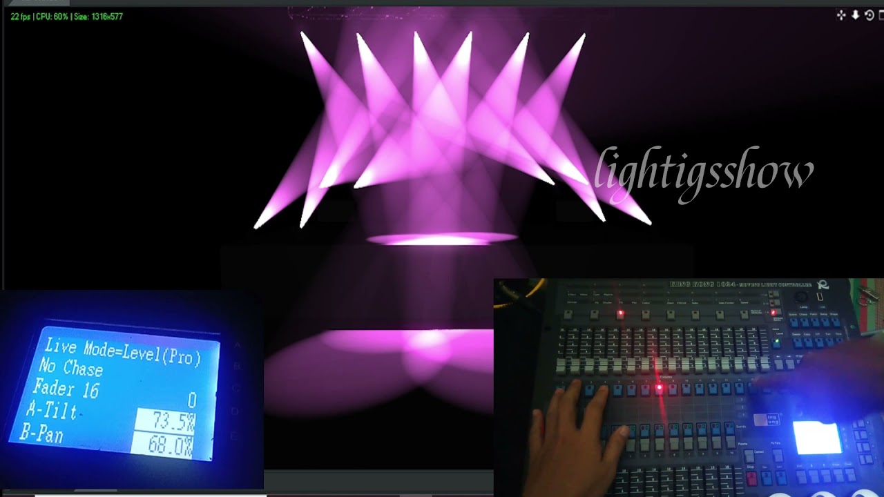 Belajar setting lighting , menggunakan mixer kingkong 1024 dan realizer 3D - YouTube
