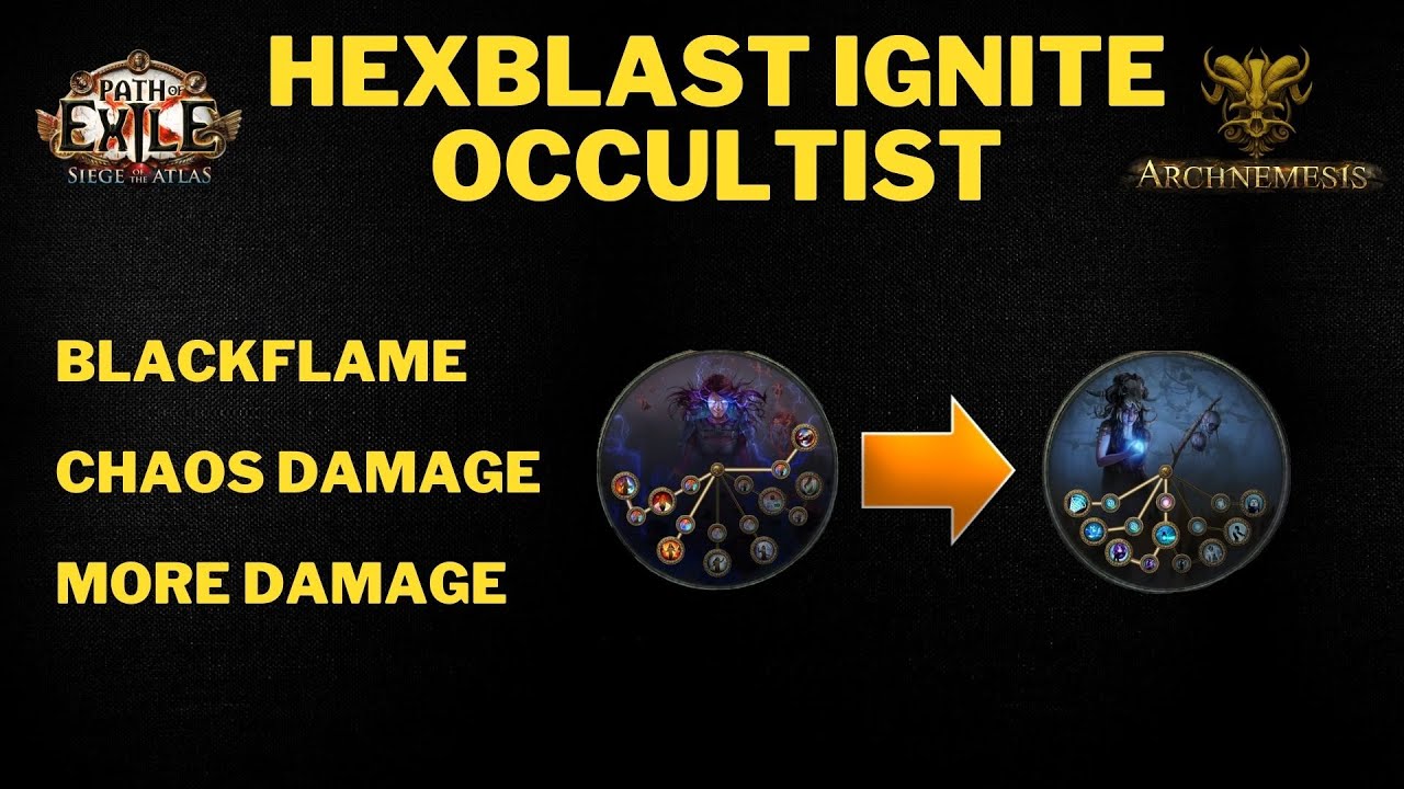 POE 3.17 Ignite Hexblast Occultist. Smooth 1 button mapper. Build ...