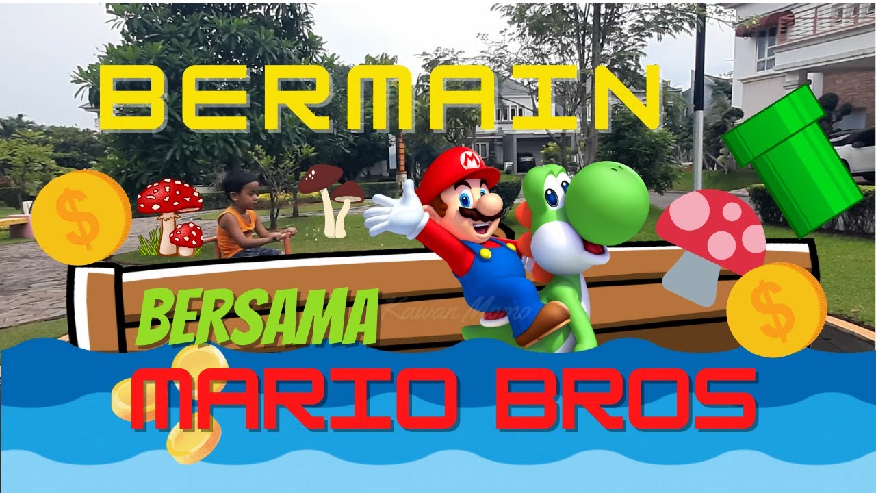 Kid Playing with Mario Bros on a Boat in Real Life - YouTube