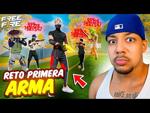 FREE FIRE pero SOLO PUEDO USAR la PRIMERA ARMA QUE ENCUENTRE 😱