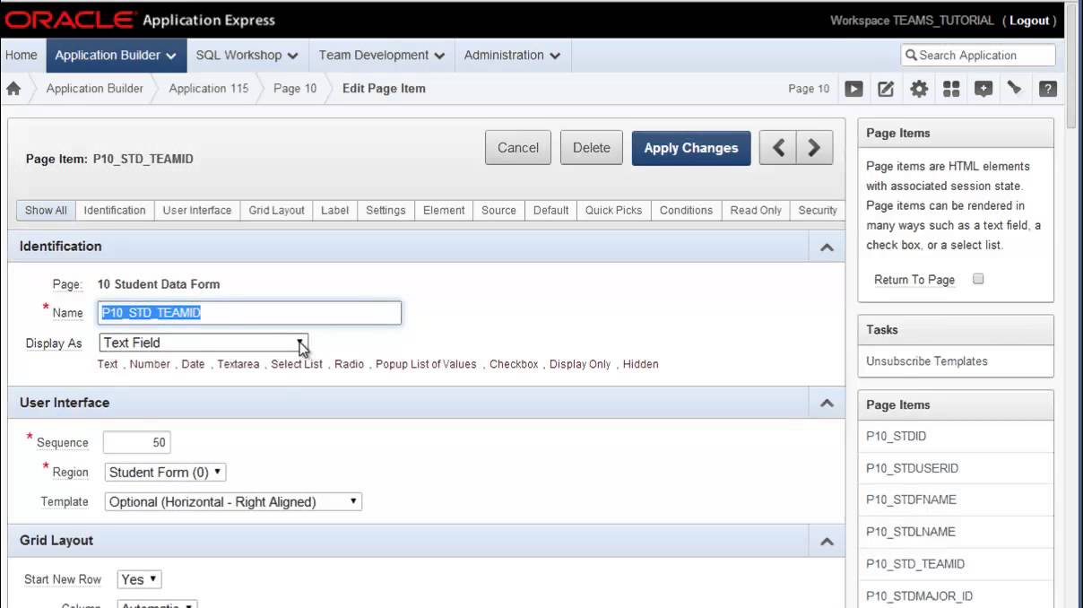 Oracle APEX 4.2.4 Tutorial (11 of 22) - Create a list of values (LOV) and use it in a form - YouTube