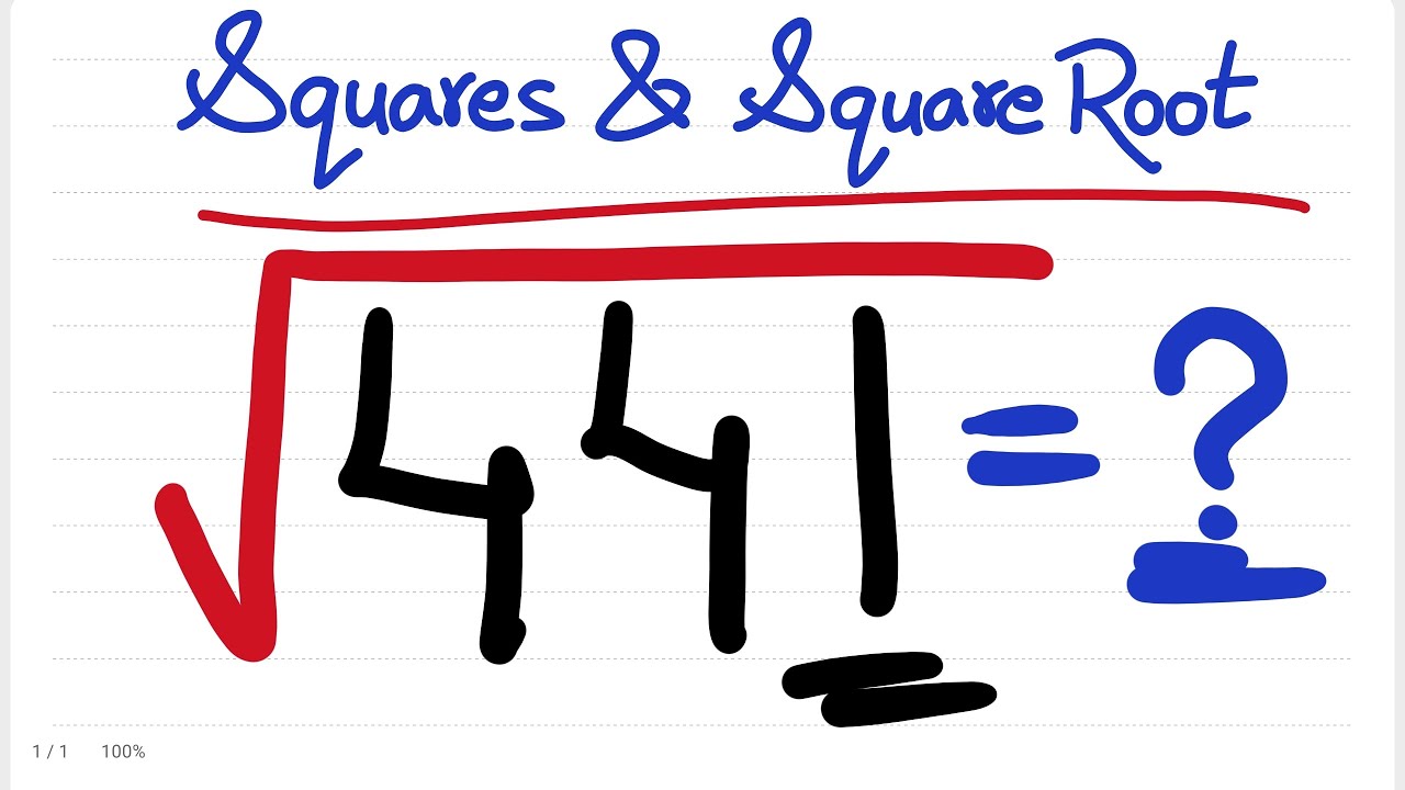 Square root of 441 | find the square root of 441 by long division ...