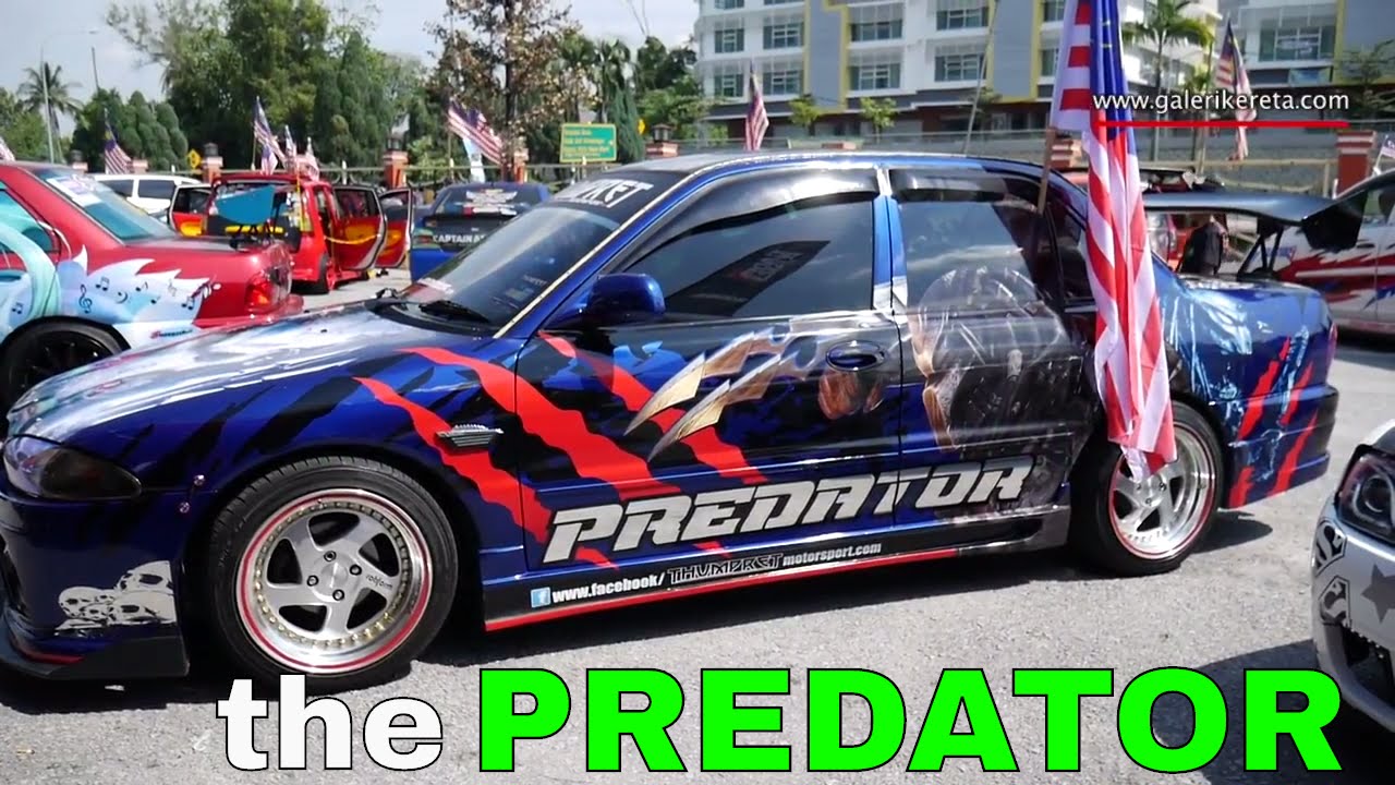 Proton Wira Modified | Predator Decals | Galeri Kereta - YouTube