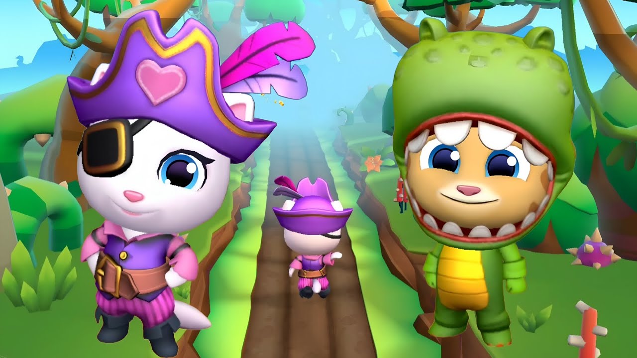 Talking Tom Gold Run 2 - Angela, Ginger - Full screen - LILU Gameplay ...