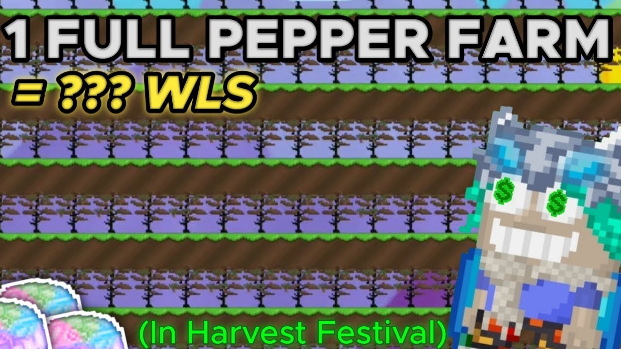 PROFIT 1 FULL PEPPER FARM IN HARVEST FESTIVAL = ? | Growtopia - YouTube