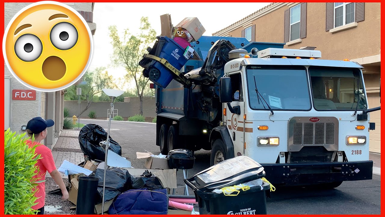 Follow The Recycling Truck With Roman! - YouTube