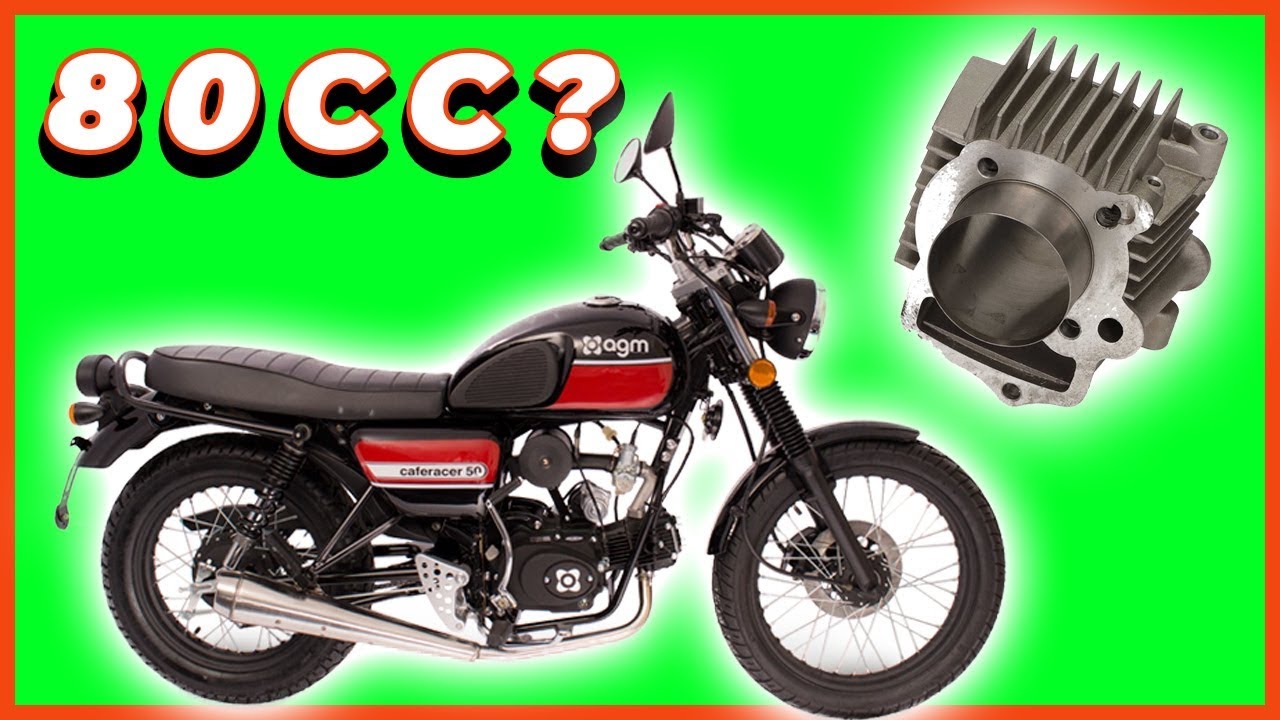 80 cc Op de Agm Caferacer? - YouTube