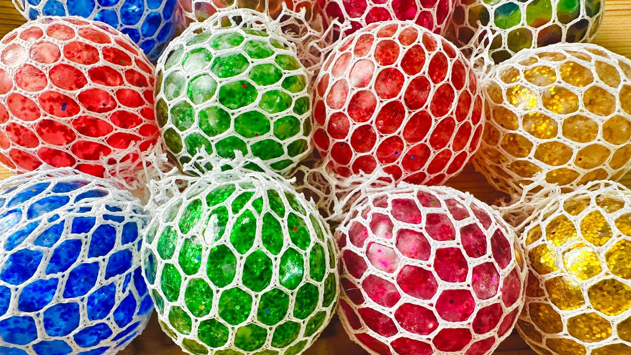 Satisfying Video / Mesh balls unboxing no talking asmr / Oddly ...