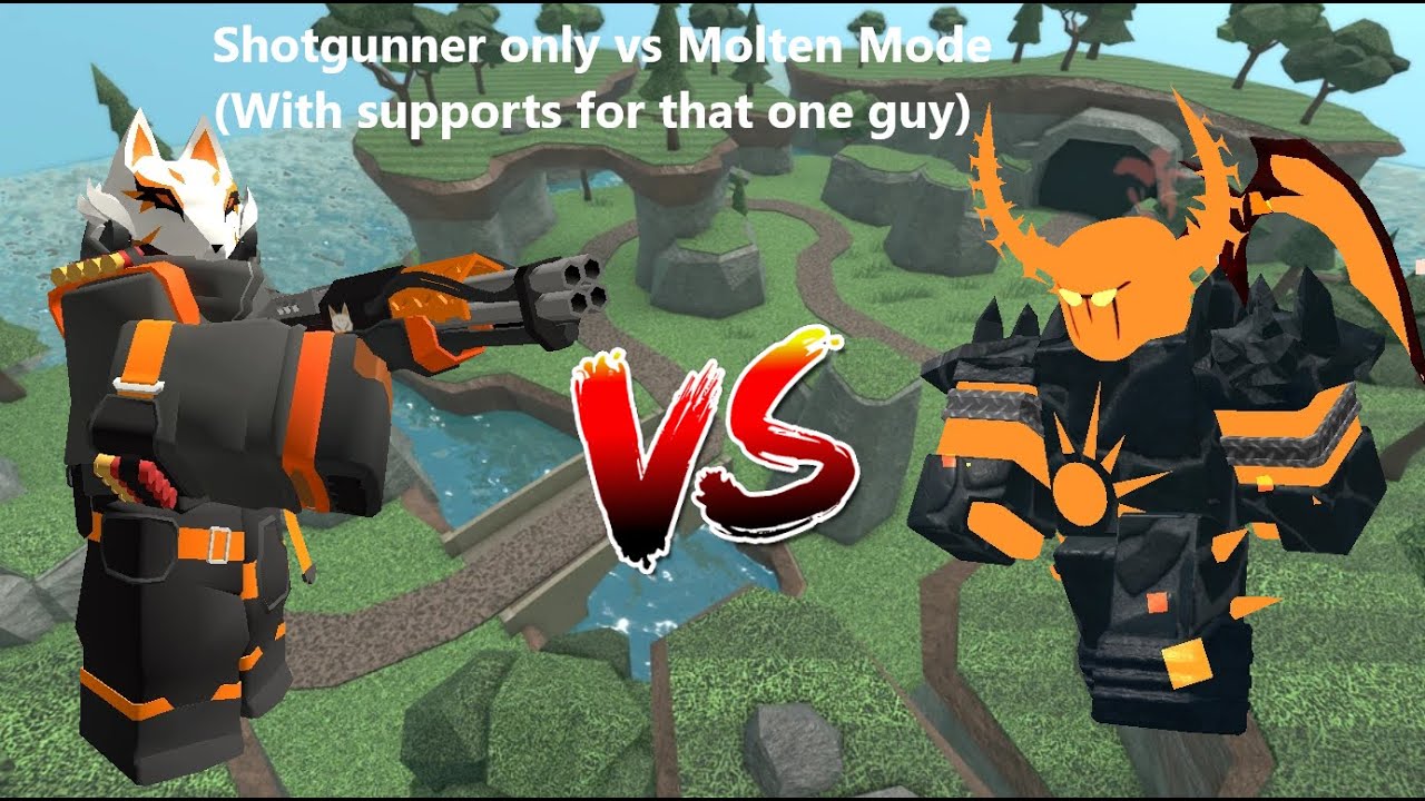 Shotgunner only vs Molten mode (With supports) - YouTube