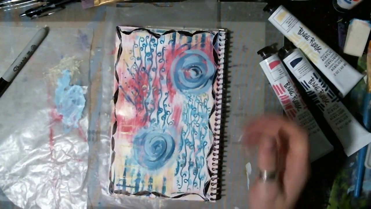 Make a mark mixed media Journal play - YouTube