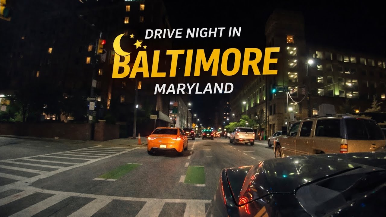 Drive night in Baltimore, Maryland - 4K - Scenic Drive - FMTMW - YouTube