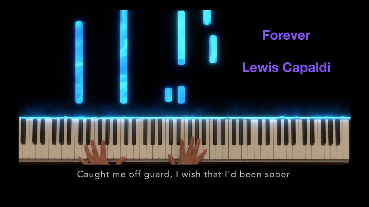Forever - Lewis Capaldi - Piano instrumental with lyrics - YouTube