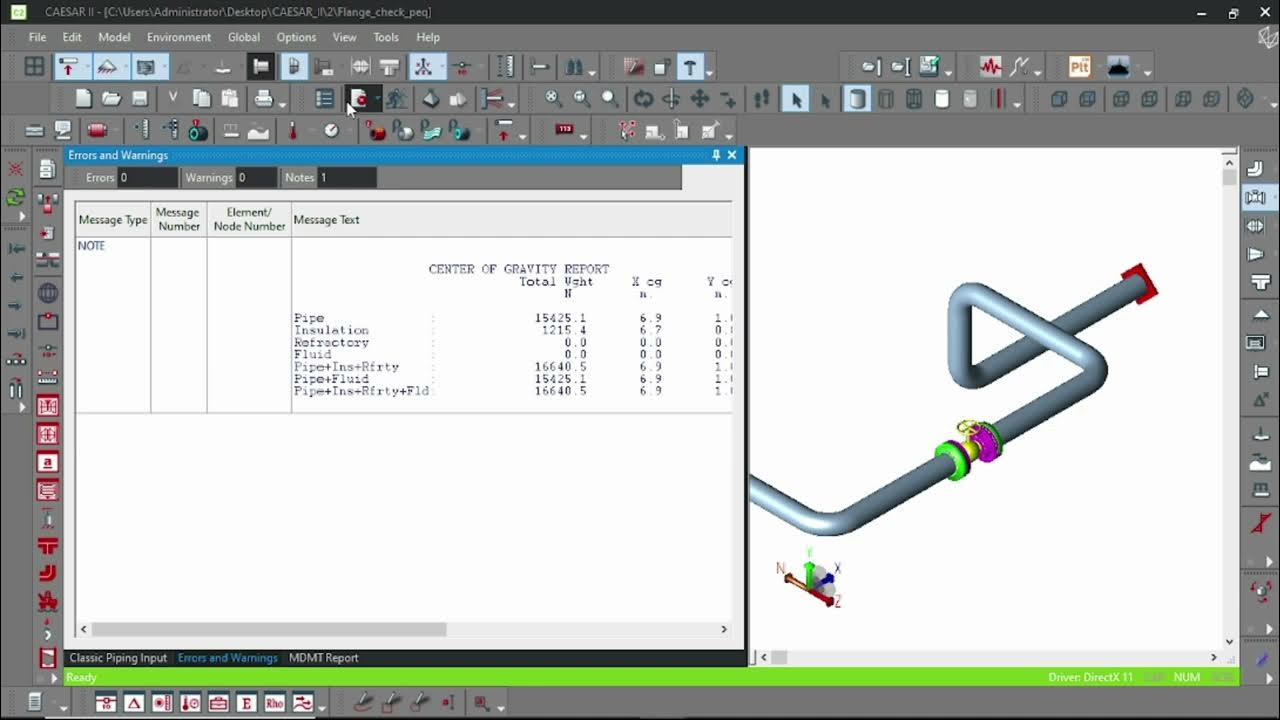 Caesar Ii Flange Leakage Test Pressure Equivalent Method Youtube