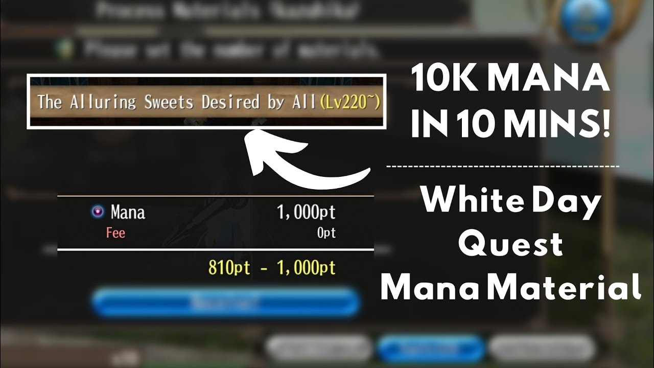 Need Mana Mats? White Day Quest Reward Mana Proc | Toram Online # ...
