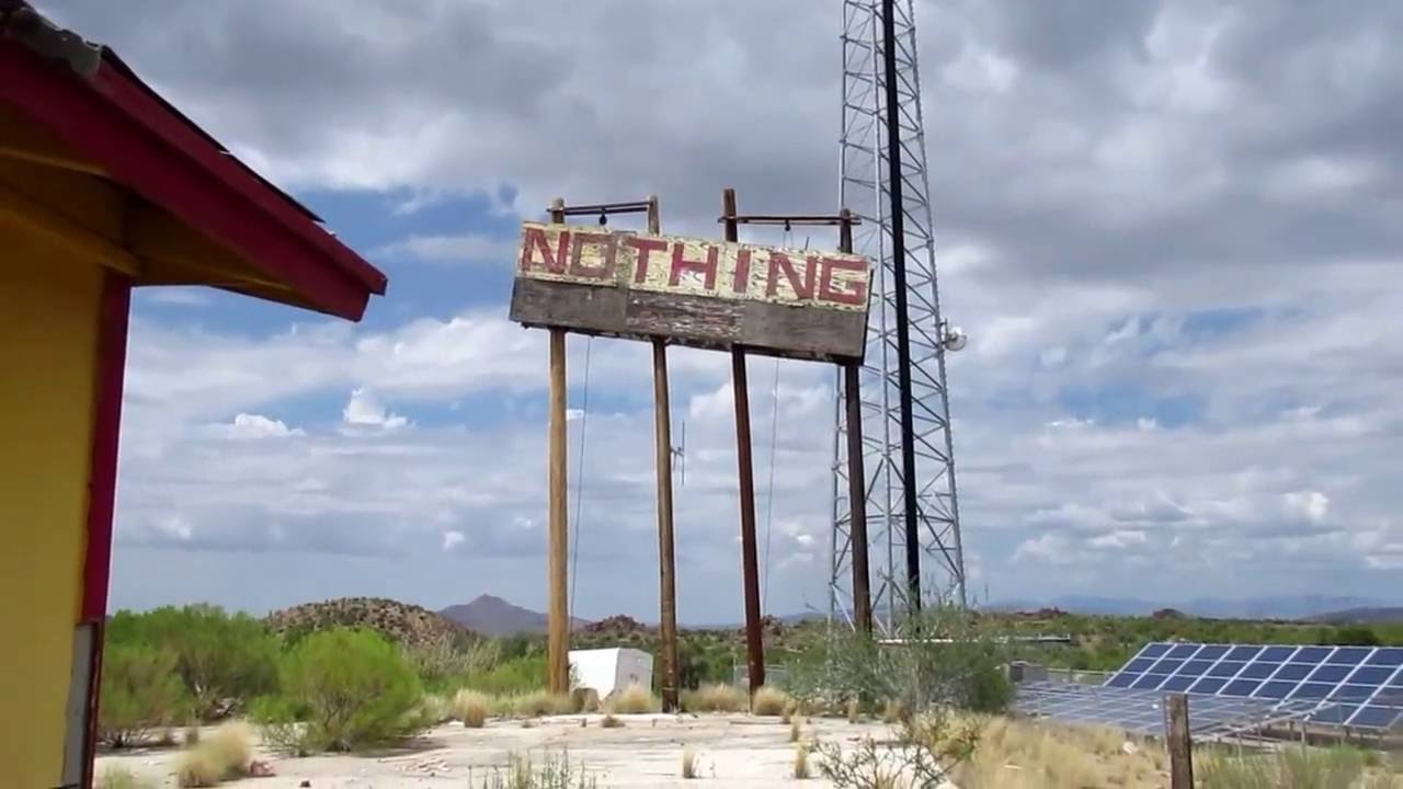 ABANDONED TOWN!! Nothing,AZ.. Old tourist stop!! Population 4! - YouTube