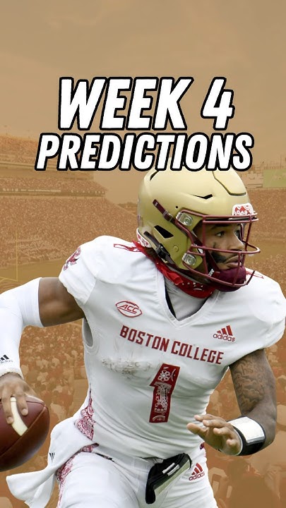 Week 4 College Football Picks and Predictions #CFB #CollegeFootball # ...