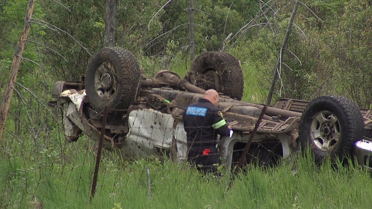 One person dead after single vehicle crash on Highway 102 - YouTube