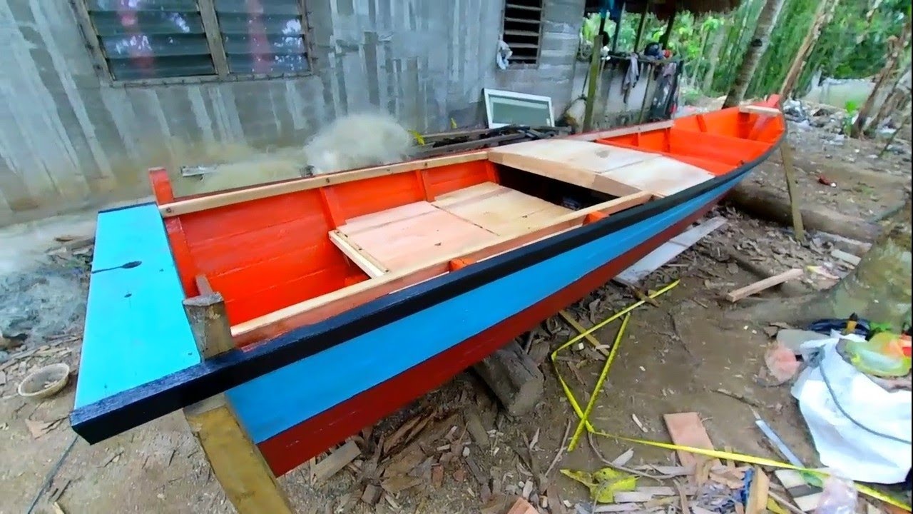 Make and build a skiff for fishing Live test in the water - YouTube
