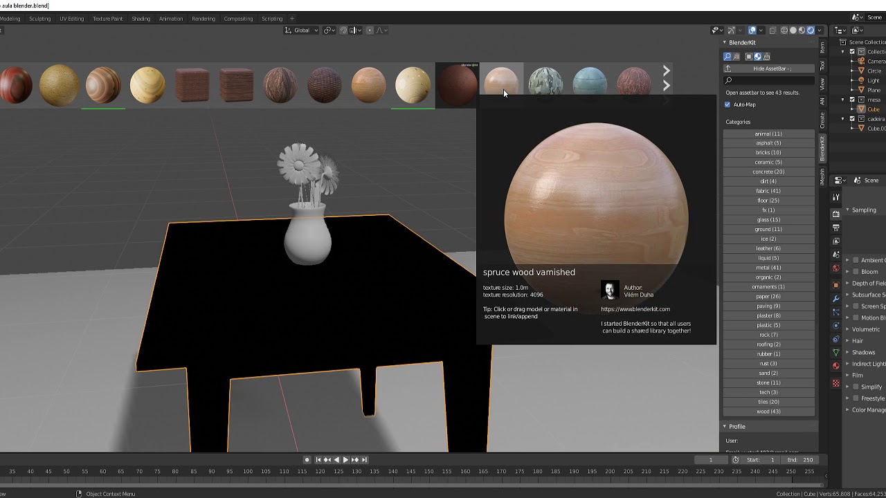 Blender 2.80 básico #4 biblioteca de materiais e texturas grátis - YouTube