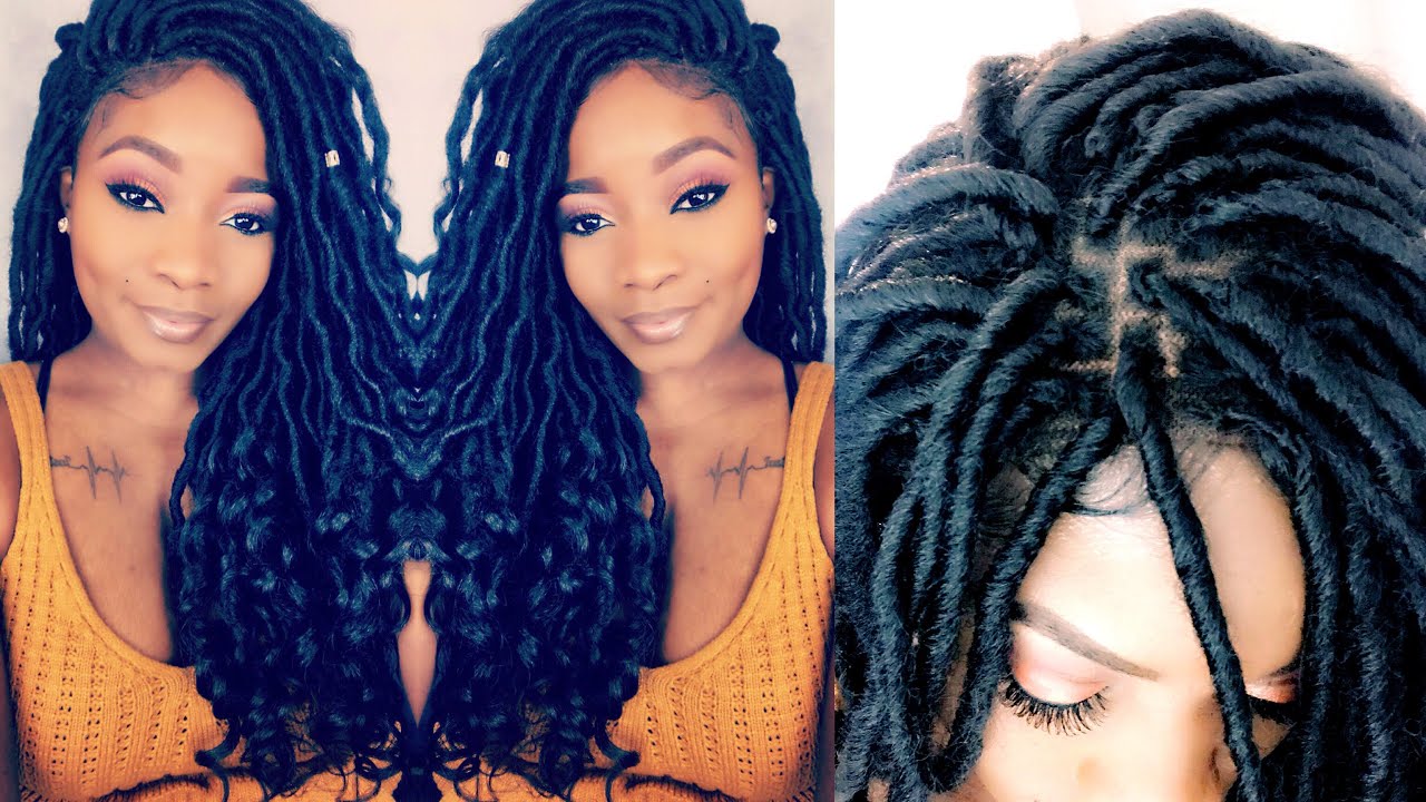UNDER $80 GODDESS LOCS WIG | SENSATIONNEL 4x4 SWISS LACE WIG - YouTube