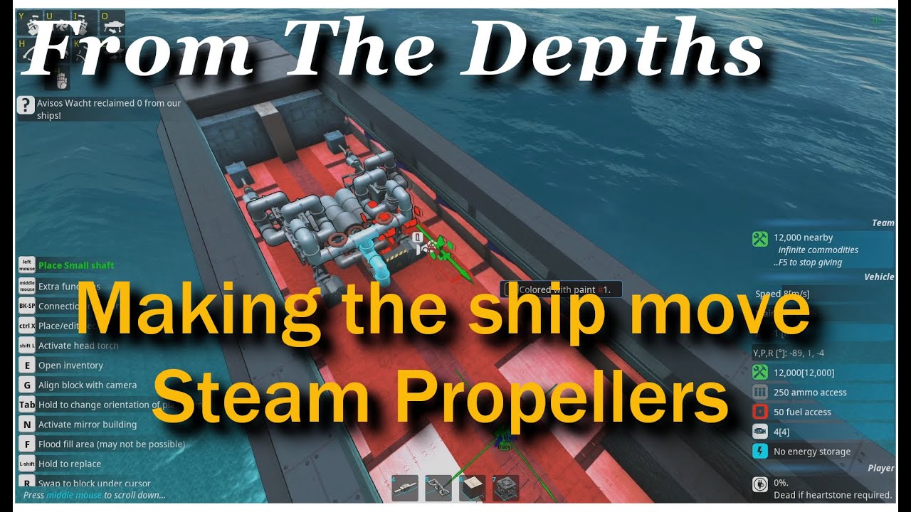 From the Depths Steam Engines make my ships move - YouTube