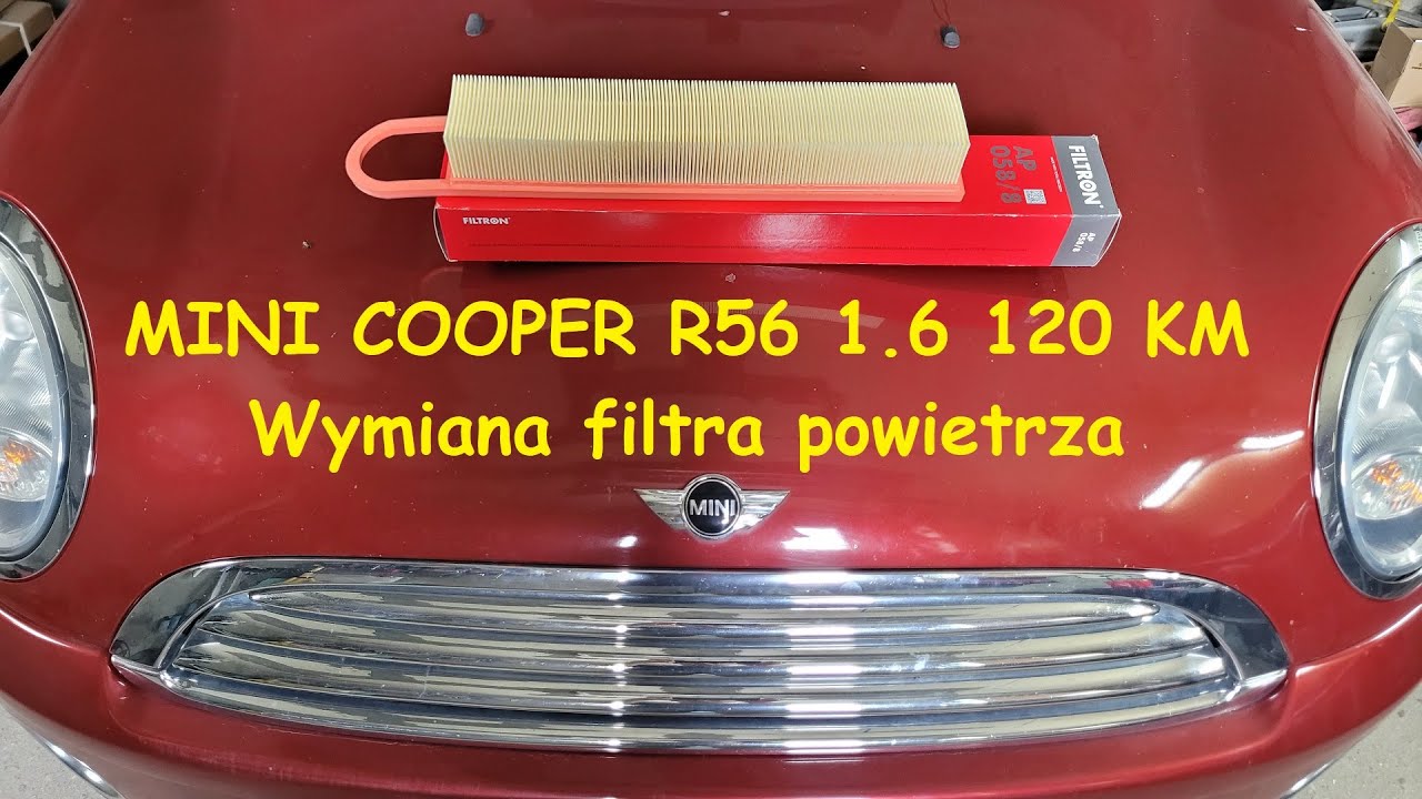 MINI Cooper R56 1.6 120 KM 2008r - Wymiana Filtra Powietrza - YouTube