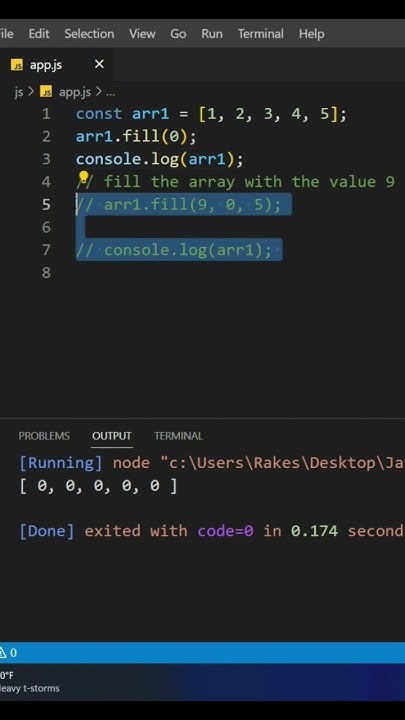 javaScript Fill Method ⭐#javascript #programming #html #react #coding # ...