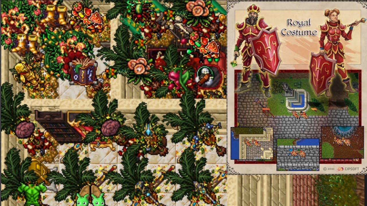 Tibia - Royal Costume Outfit and Addons - 420 EK - Marbera - YouTube