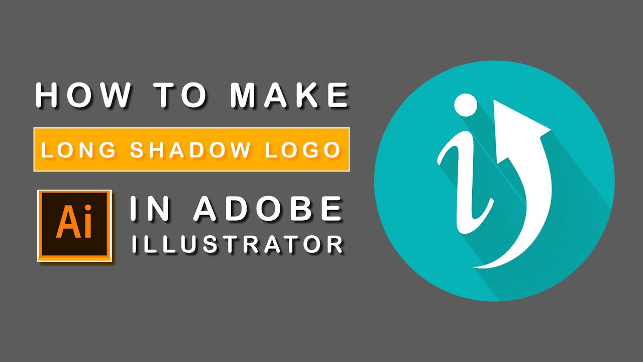 How to make Long Shadow Logo in Adobe illustrator - YouTube