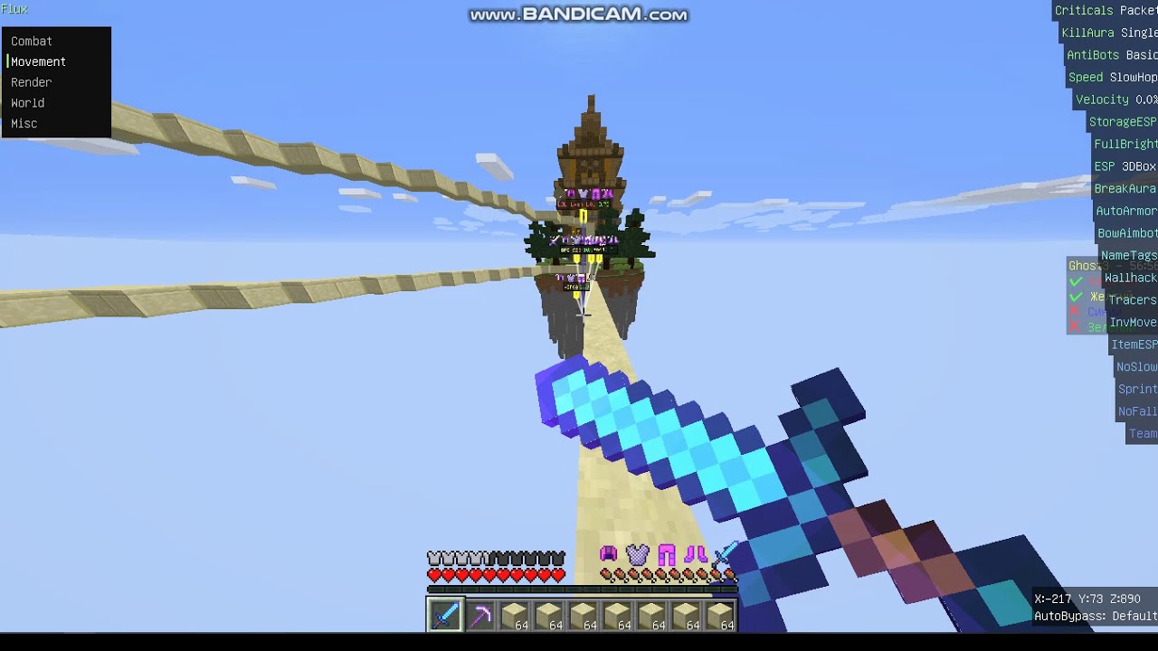 Играем на bedwars з чітом Flux b11 - YouTube