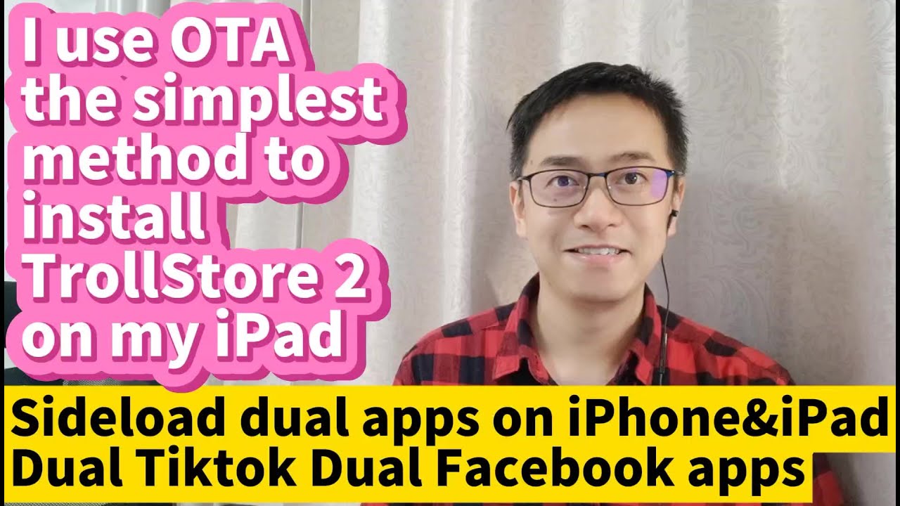 I use OTA method to install TrollStore 2 on iPhone iPad ios 15 14 ...