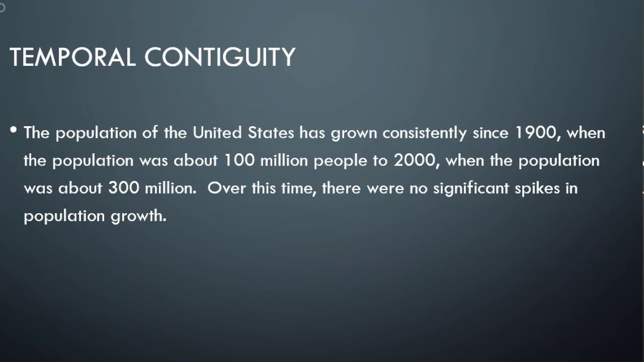 Temporal Contiguity - YouTube