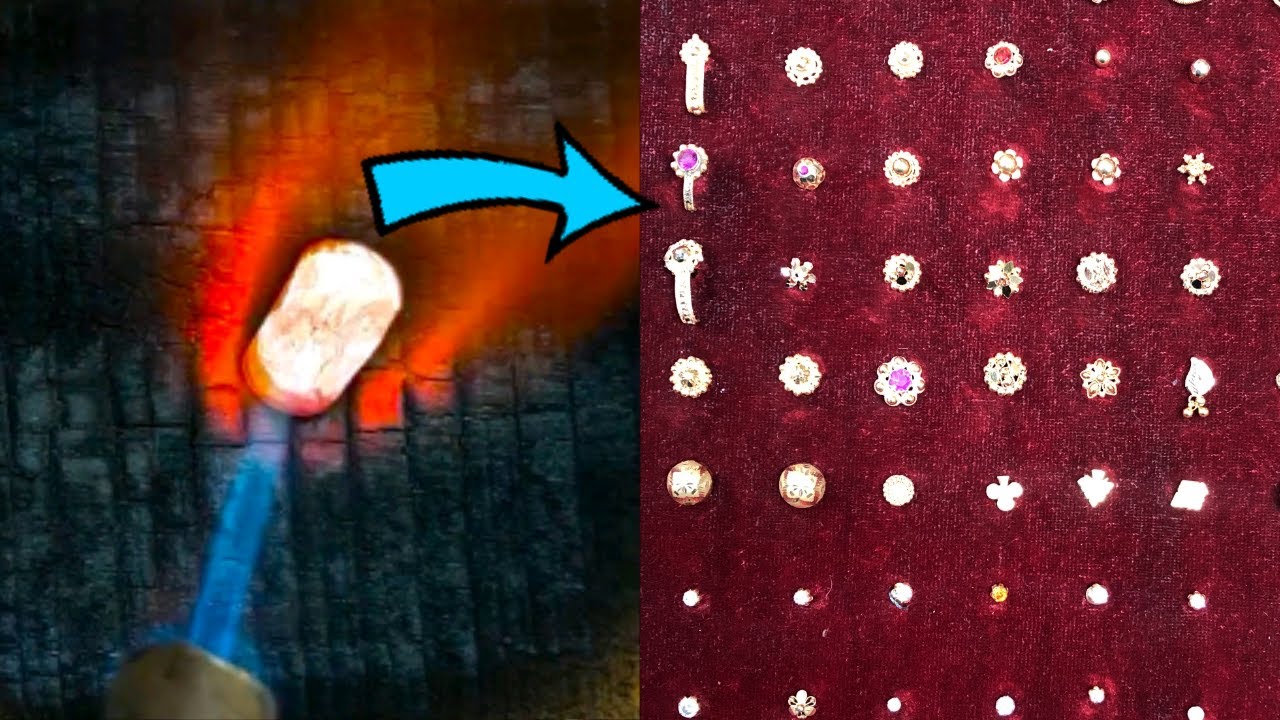 24K Pure Gold Nose Ring Making ! How To Make Gold Nose Ring - YouTube