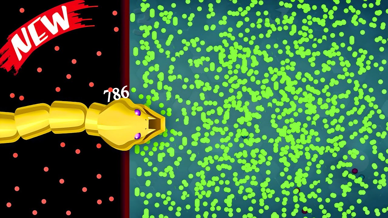 NEW SNAKE.IO GAMEPLAY 🟡 YELLOW HAPPY Snake wala game 🐍 slither.io on ...