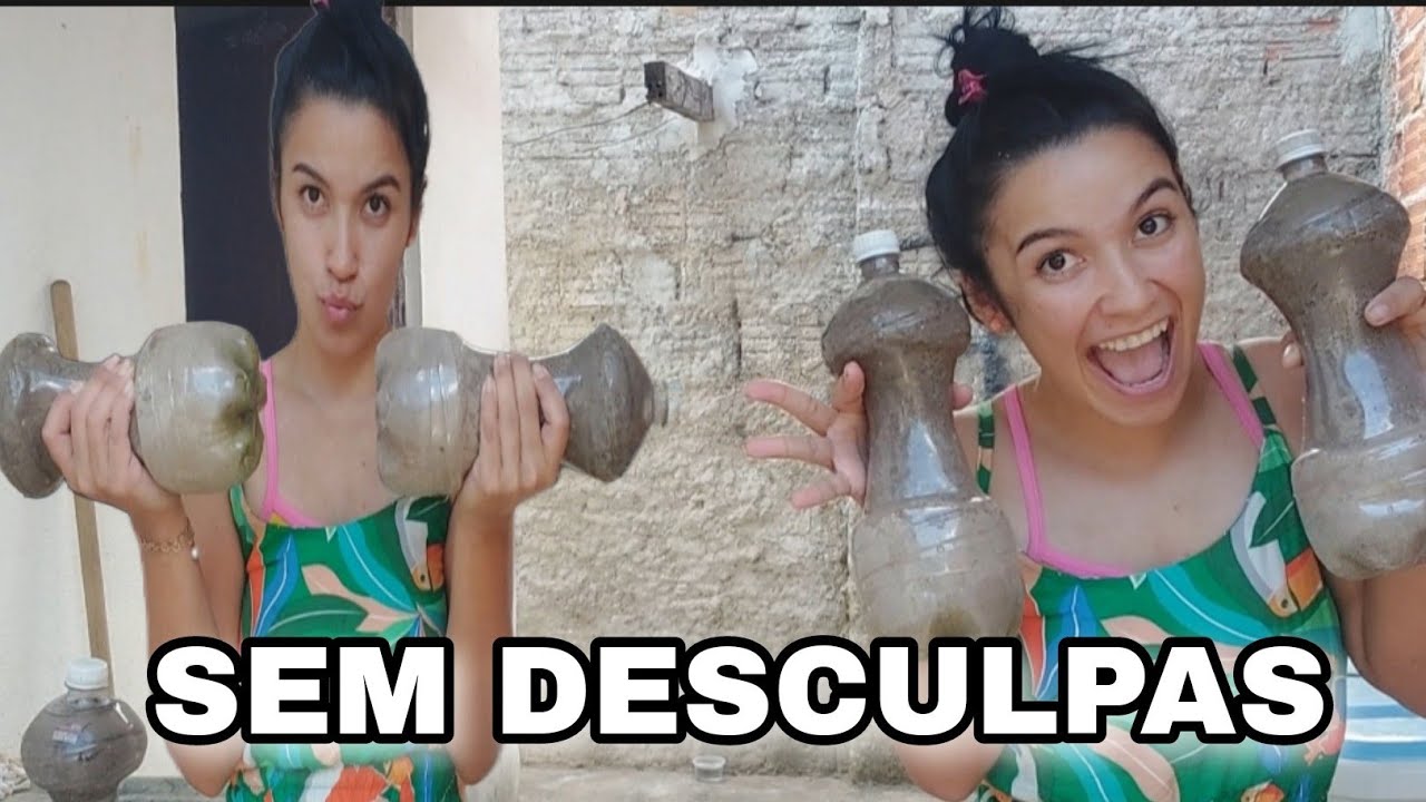 como fazer halteres com garrafa pet como fazer pesos de academia ...
