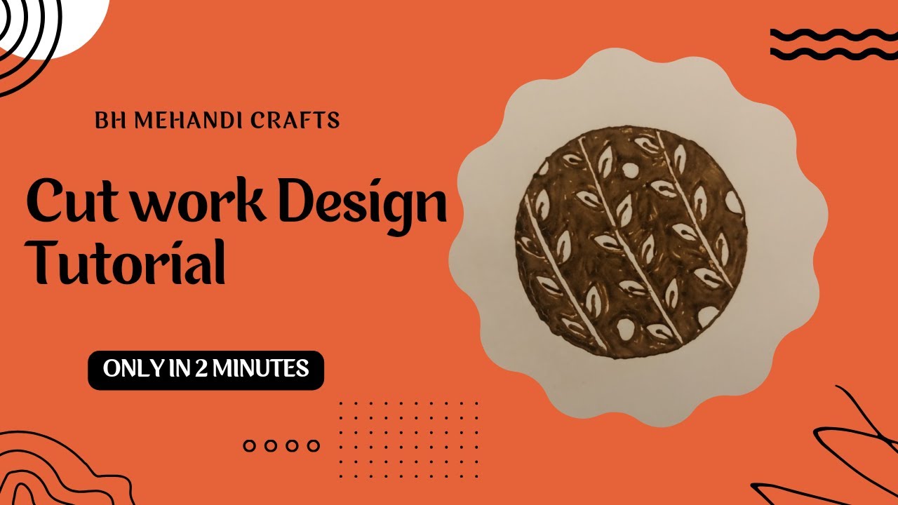 2 minute mehandi cut work design - YouTube