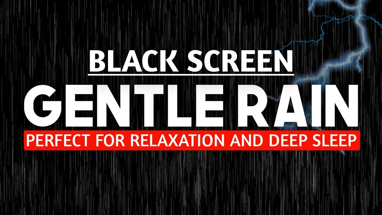 Black Screen Heavy Rain at night to relieve stress and beat insomnia ...