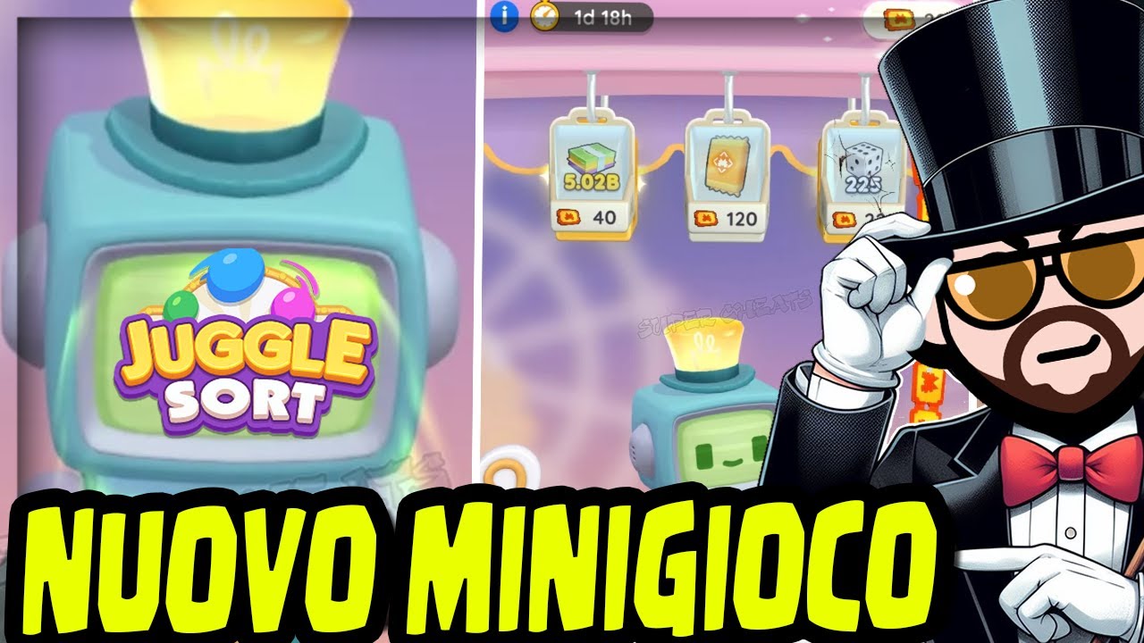 IL NUOVO MINIGIOCO JUGGLE SORT ARRIVA LUNEDI | Monopoly GO! ITA - YouTube