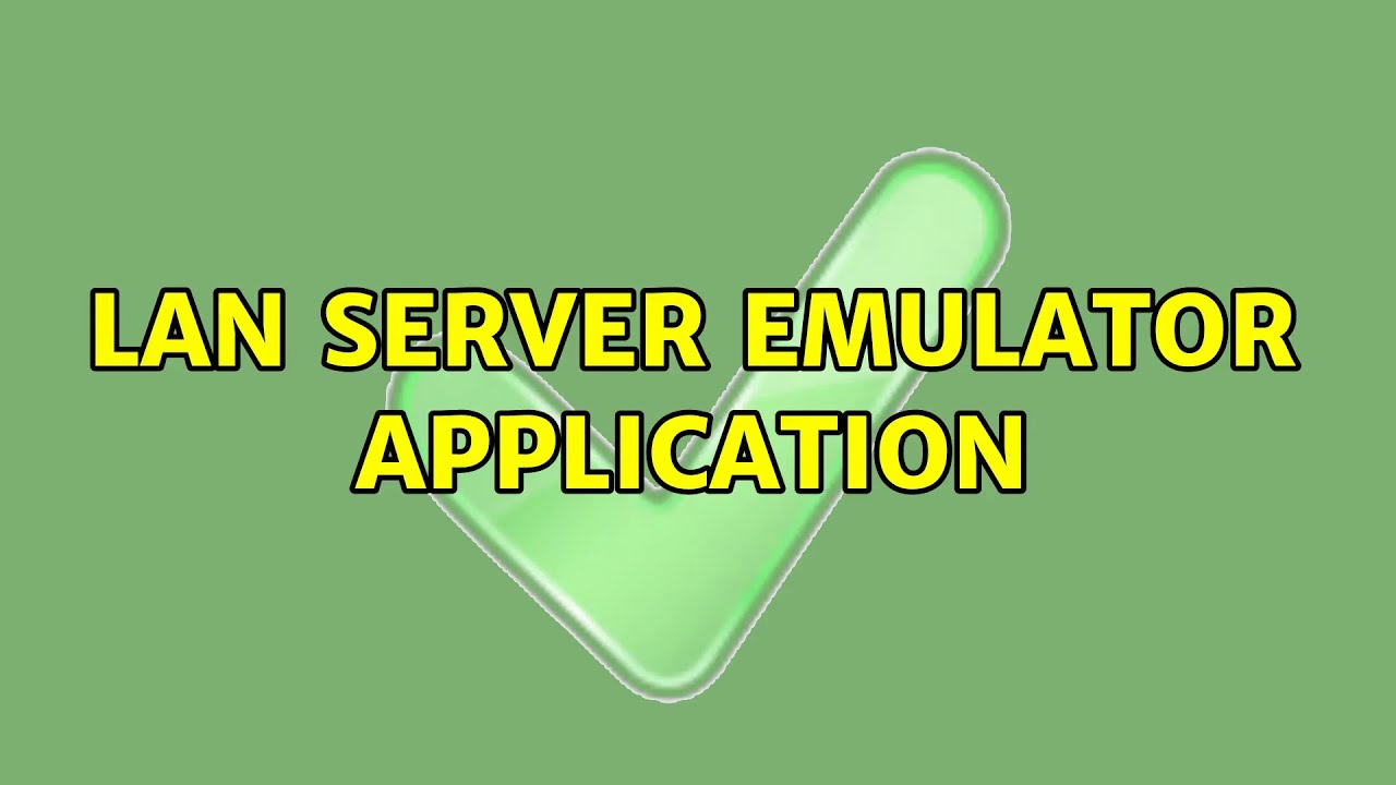 LAN server emulator application - YouTube
