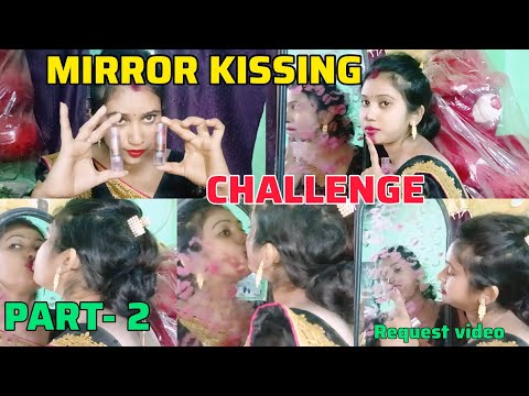 Mirror Kissing challenge 💋PART 2-/Kissing Challenge vlog Mirror ke sath/Lipstick with Mirror kissing