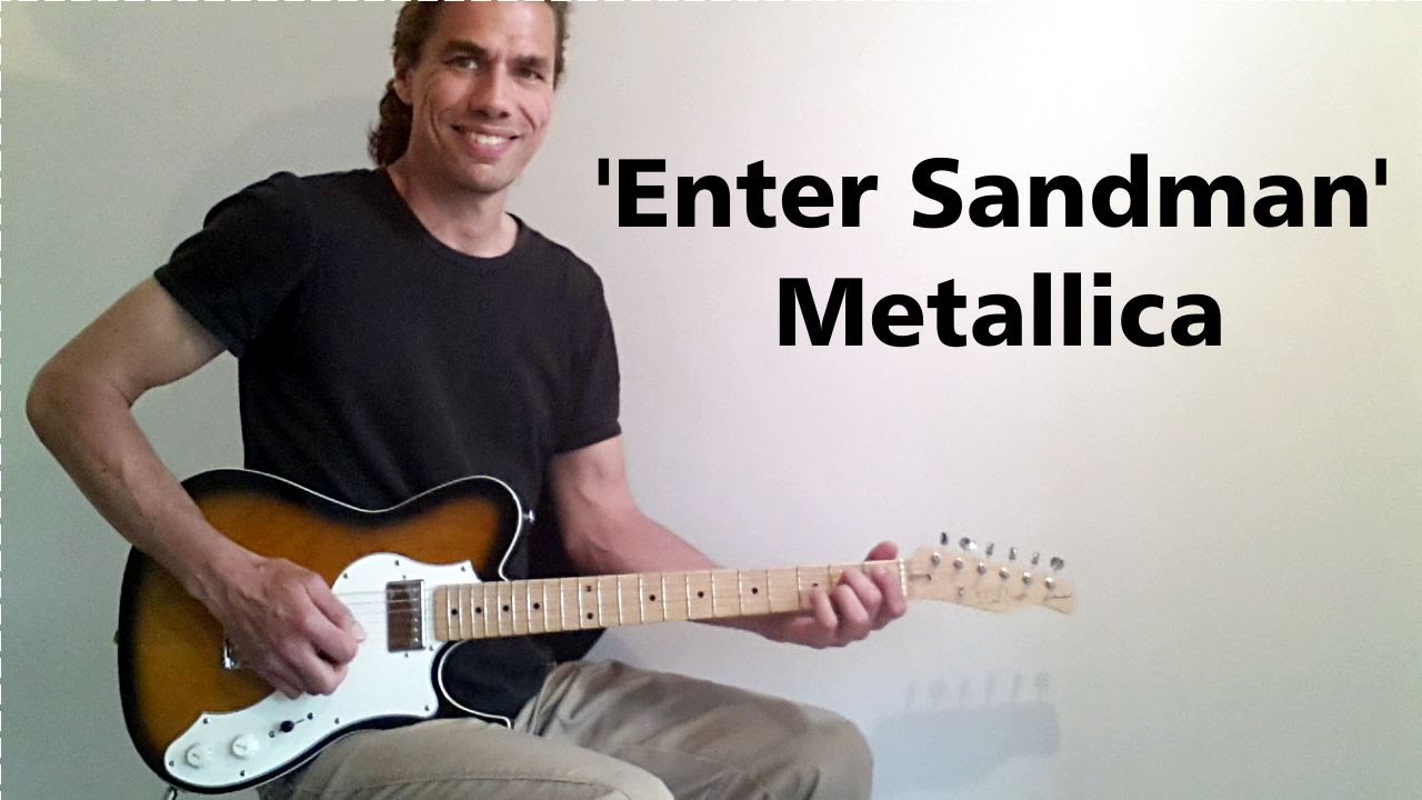 Gitaarles Beginners - Enter Sandman - Metallica (Intro Riff) - YouTube